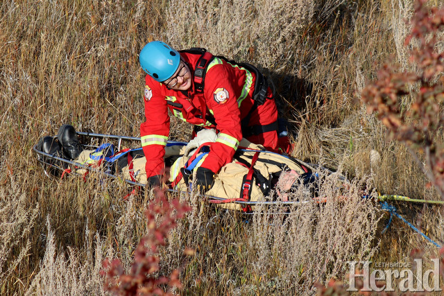 Slope rescue training lifts learning for firefighters