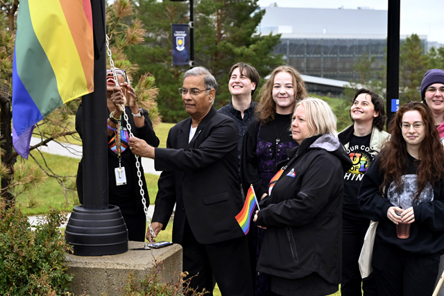 Pride kicks off at U of L with flag raising ceremony