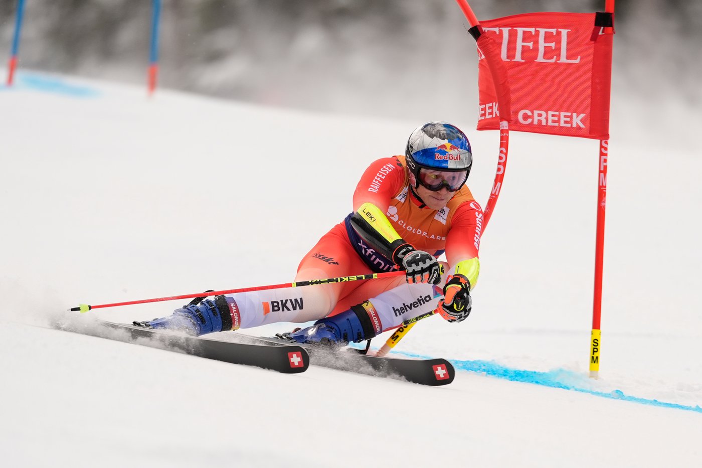 Swiss racer Marco Odermatt takes lead after 1st GS run, goes for 2nd ...