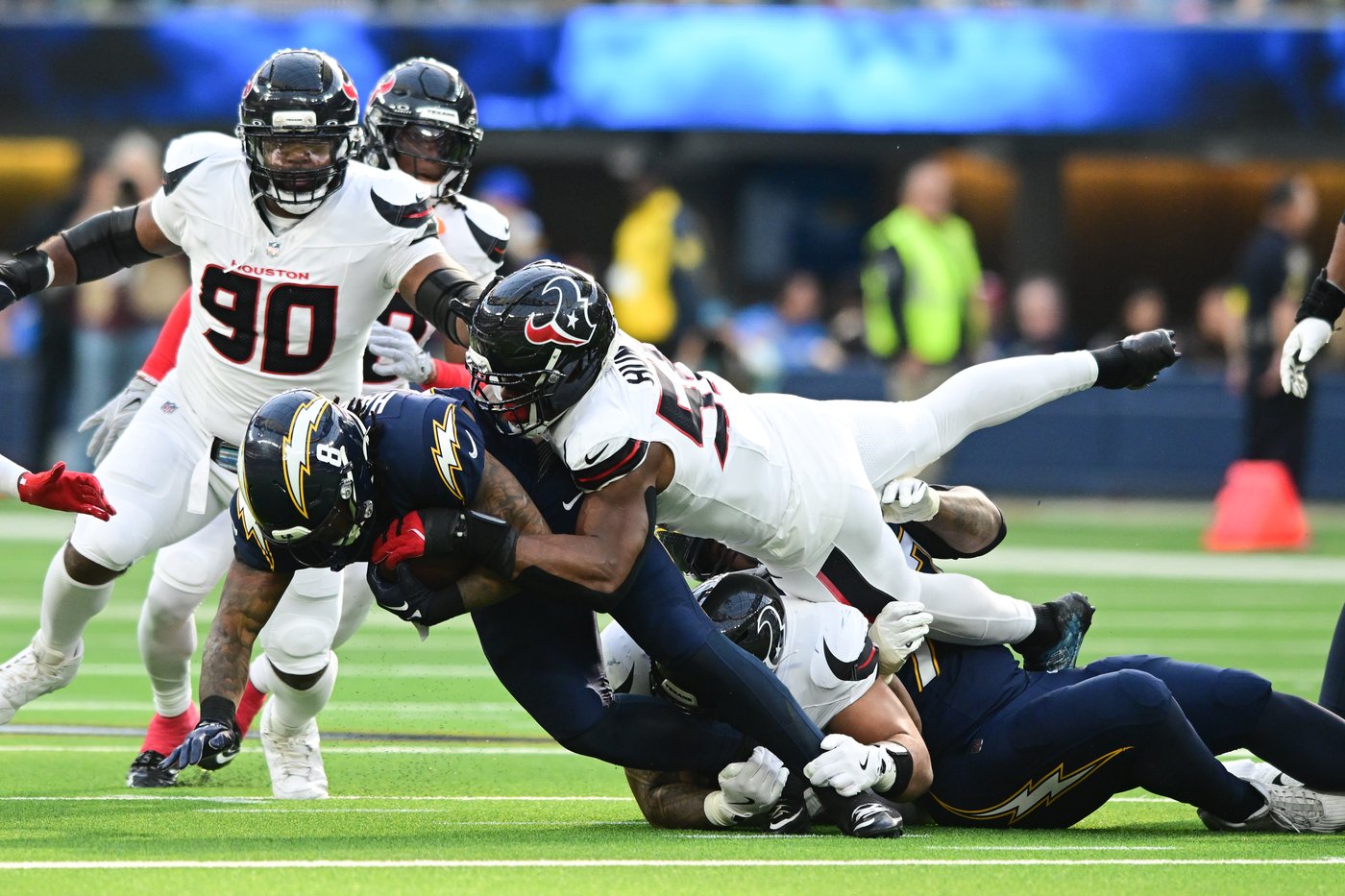 Texans' defense swarms Chargers after offense's fast start in playoff ...