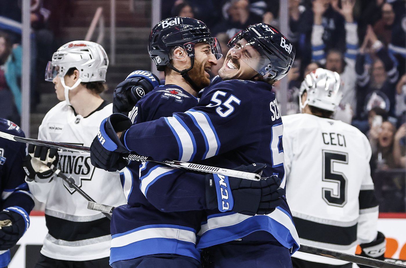 Scheifele scores twice in Jets' 5-1 win over Kings to end 11-game ...