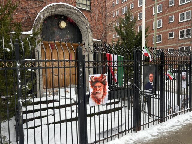Iran's embassy in Ottawa, closed since 2012, defaced by anti-regime protest