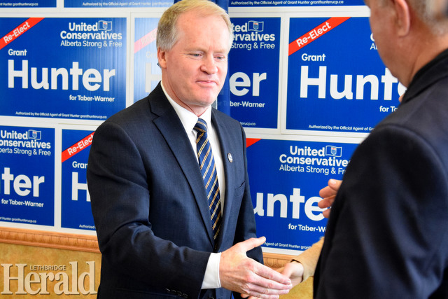Hunter holds campaign launch in Coaldale