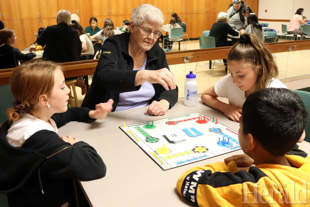 Seniors and students make a connection over games