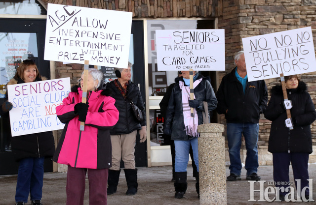 Rally protests gaming rules for seniors organizations